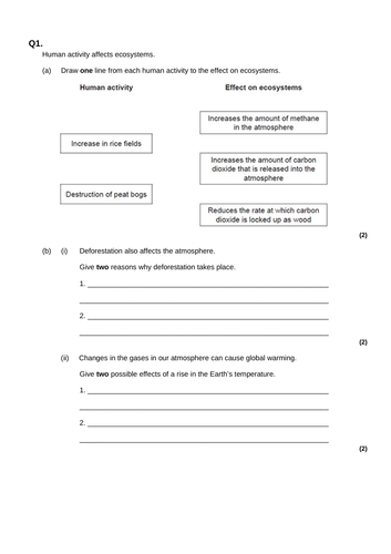 Deforestation, Land Use, Maintaining Biodiversity and Pollution (3 ...