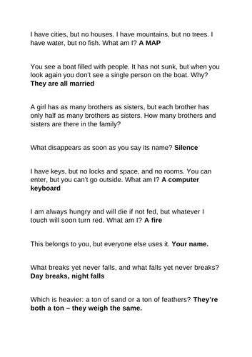 10 Ice-Breaker Games KS2/KS3 | Teaching Resources