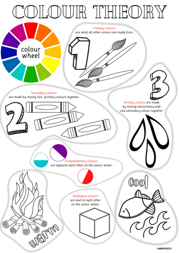 Colour Theory Worksheet Ks2 And Ks3 Teaching Resources