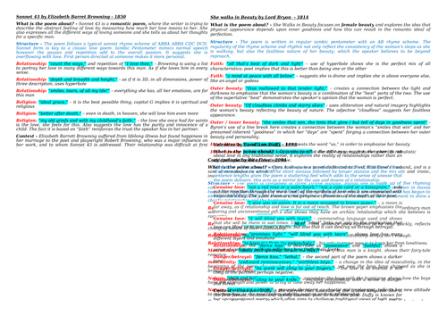 Poetry GCSE WJEC Notes | Teaching Resources Poetry GCSE WJEC Notes | Teaching Resources