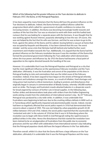 1917 Russian Revolutions February/October causes | Teaching Resources