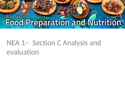 Non Examination Assessment NEA 1 AQA Food Prepatation and Nutrition ...