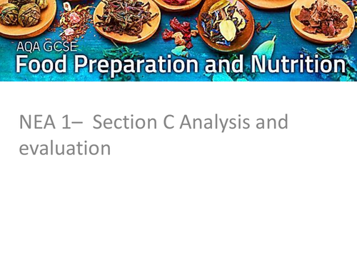 Non Examination Assessment NEA 1 AQA Food Prepatation and Nutrition ...