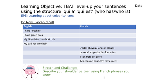 My personality | Ma personalité | Teaching Resources