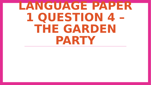 Language Paper 1 Question 4 - evaluation | Teaching Resources