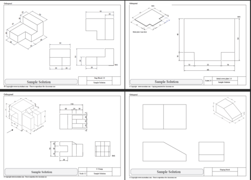Technical Drawing and Graphics - Set 1 "Orthogonal Drawing" | Teaching ...
