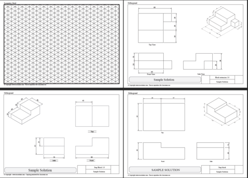 Technical Drawing and Graphics - Set 1 "Orthogonal Drawing" | Teaching ...