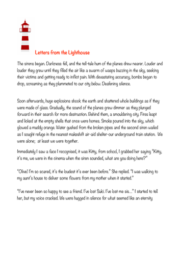 Letters From the Lighthouse WW2 Literacy Unit. KS2 Literacy and History ...