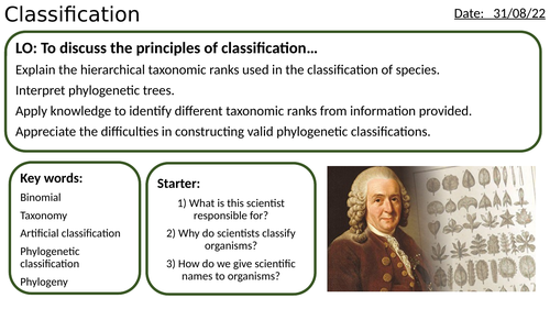 AS/A2-Level AQA Biology Classification (Phylogeny, Taxonomy) Full ...
