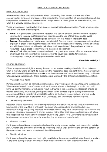 GCSE Sociology AQA Research Methods unit | Teaching Resources