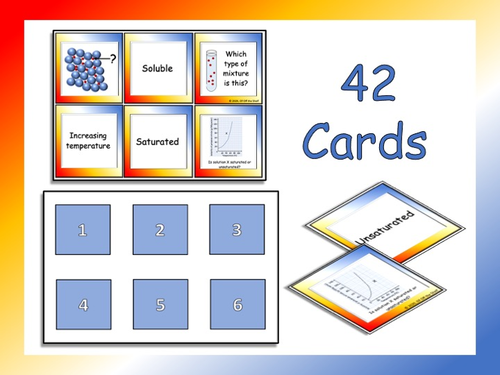 Mixtures Solutions and Suspensions Find the Pair Game KS3 | Teaching ...