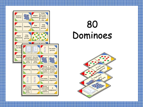 Mixtures Solutions and Suspensions Dominoes Game KS3 | Teaching Resources