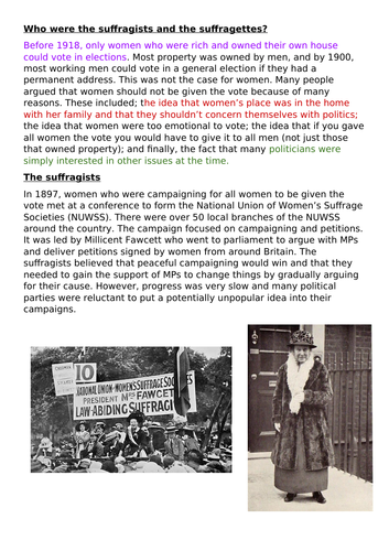 Suffragettes | Teaching Resources