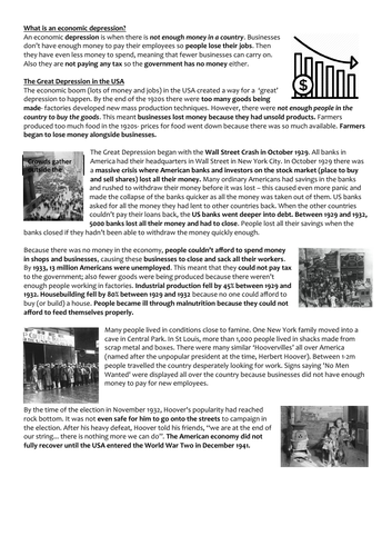 Great Depression | Teaching Resources