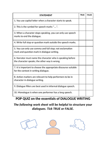 Pop Quiz Teaching Resources
