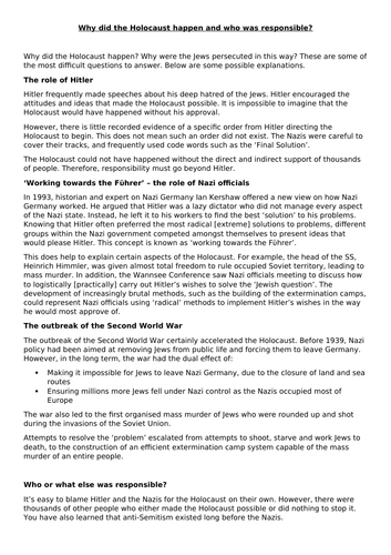 Holocaust Interpretations | Teaching Resources