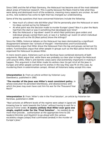 Interpretations Holocaust | Teaching Resources