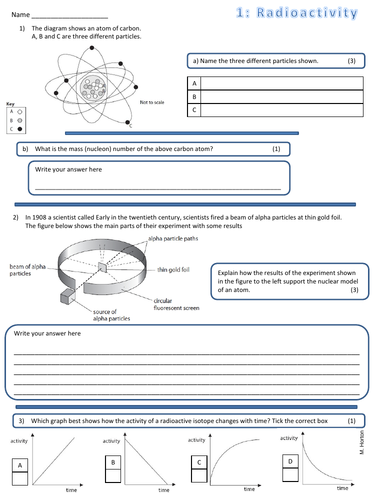 Edexcel - Past exam questions on radiation | Teaching Resources