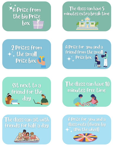 Prize/Reward Cards | Teaching Resources