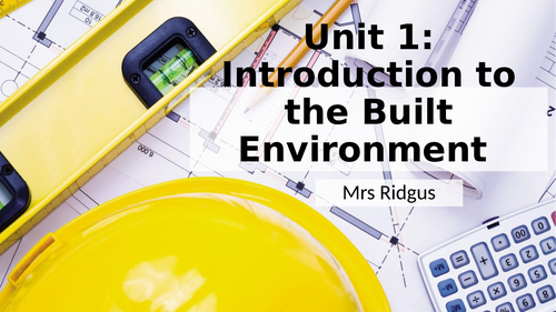 EDUQAS Construction and the Built Environment Unit 1 AC1.2 | Teaching ...