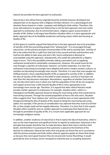 Euthanasia OCR RS A level essays and notes | Teaching Resources
