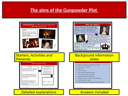 KS3 - The Gunpowder Plot - The Aims | Teaching Resources