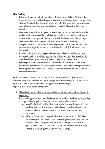 GCSE AQA English Literature - An Inspector Calls All Characters Grade 9 ... GCSE AQA English Literature - An Inspector Calls All Characters Grade 9 ...