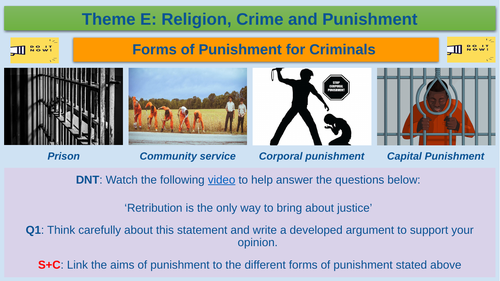 Types of Punishment - AQA - Religious Studies GCSE | Teaching Resources