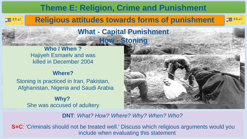 Religious attitudes towards Types of Punishment - AQA - Religious ...