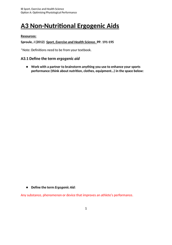 IB SEHS Option A (Full Topic Resource) | Teaching Resources