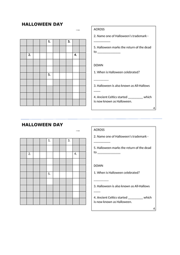 Word game - Halloween | Teaching Resources