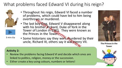 Market Place Activity - How successful was Edward VI? | Teaching Resources