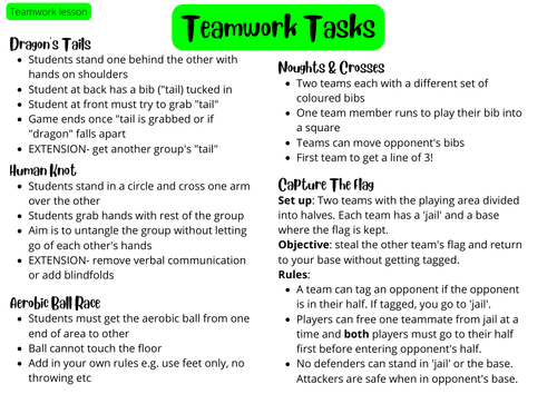 Values in PE & Sport | Teaching Resources