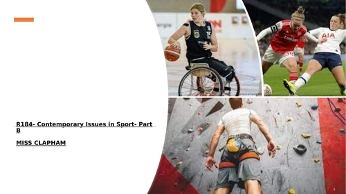 R184- Contemporary Issues in Sport- Part 2 | Teaching Resources