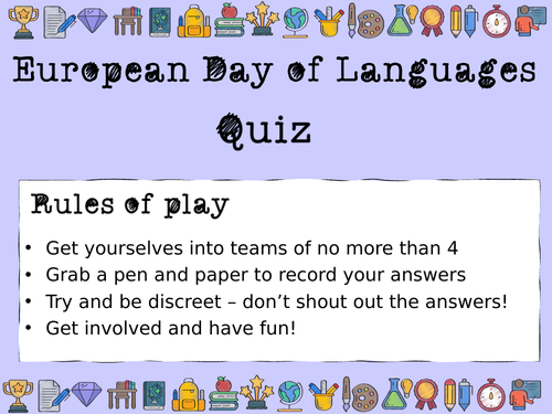 European Day of Languages quiz | Teaching Resources