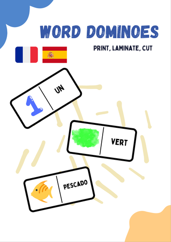 French Spanish primary domino animals studio KS2 | Teaching Resources