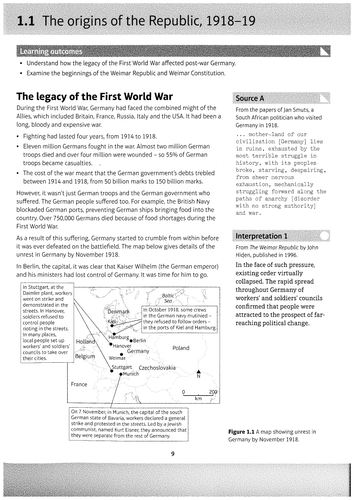 The Weimar Republic 1918–29 | Teaching Resources
