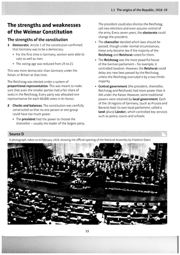 Weimar Republic | Teaching Resources