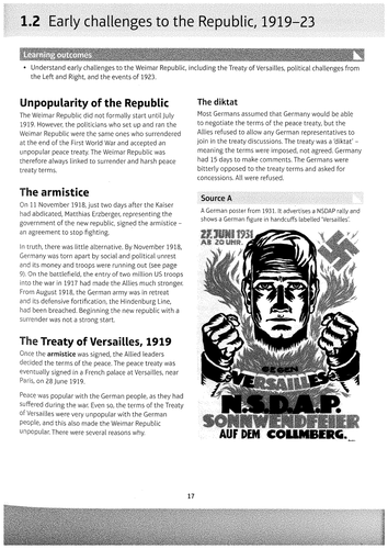 Weimar 12 mark question | Teaching Resources