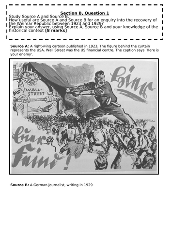 Weimar Republic Exam Question | Teaching Resources