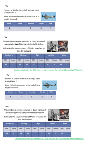 Year 5 / 6 / 7 - Calculating Mean - Two Lesson Bundle | Teaching Resources