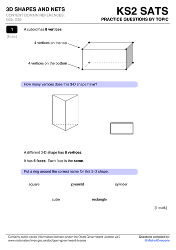 Year 5 / 6 / 7 - 3D Shapes and Nets - Three Lesson Bundle | Teaching ...