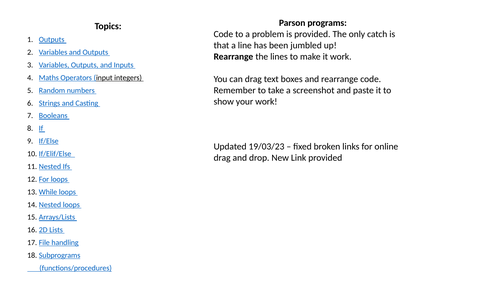 Python Parsons Problems (Hard) | Teaching Resources