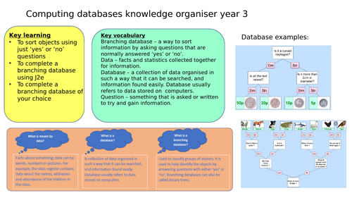 Computing databases knowledge organiser | Teaching Resources