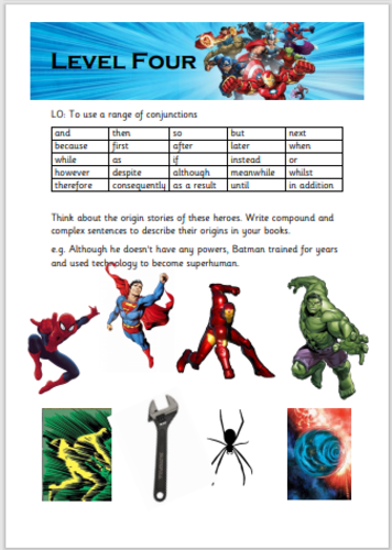 Superhero Sentences | Teaching Resources