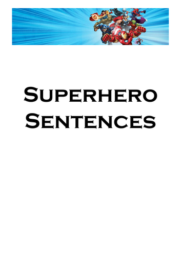 Superhero Sentences | Teaching Resources