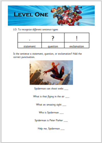 Superhero Sentences | Teaching Resources