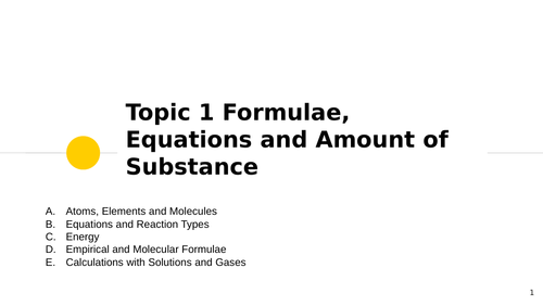 Pearson Edexcel IAL Chemistry - Formulae, equations and Amount of ...