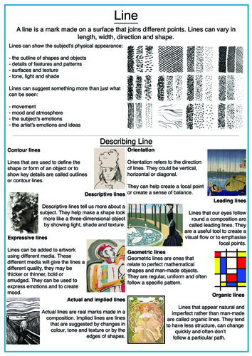 The Formal Elements of Art Posters/ Knowledge Organisers | Teaching Resources