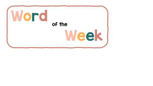 Word of the week muted rainbow display | Teaching Resources